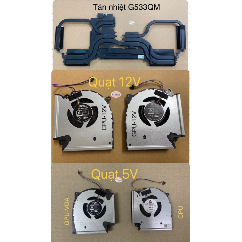 Fan Quạt tản nhiệt ASUS ROG Strix Gamming 5 Plus G513 G513QC g513QR ...