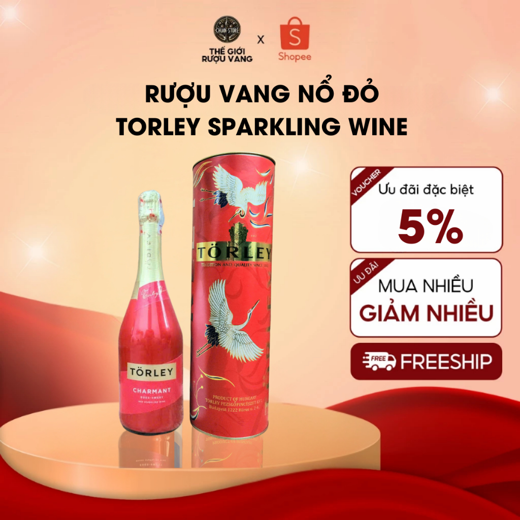 Rượu vang nổ đỏ ngọt Torley Sweet Red Sparkling Wine 12% 750ML nhập ...