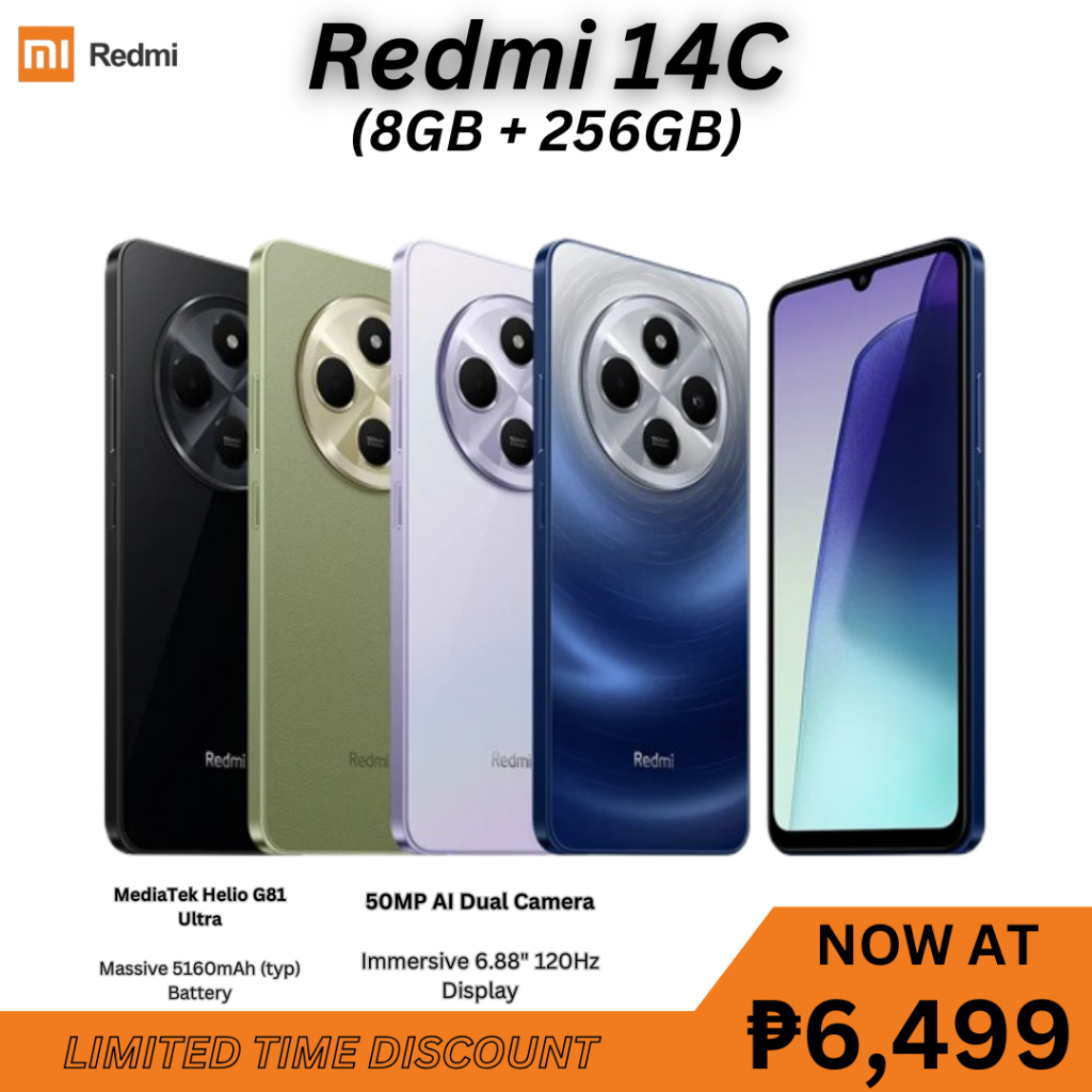 Xiaomi Redmi 14C (8GB + 256GB) Immersive 6.88" Display Refined and ...