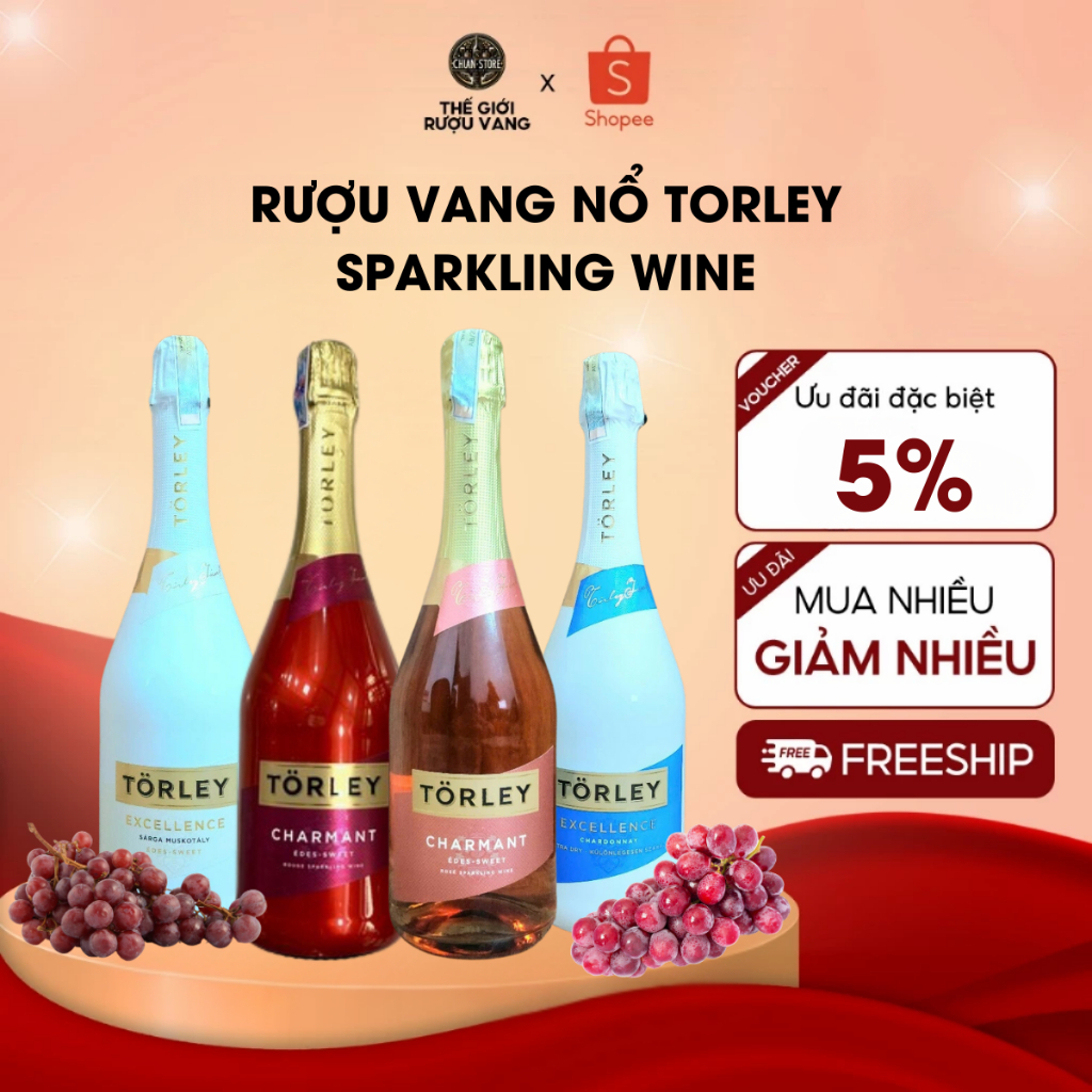 Rượu vang nổ Torley Sparkling Wine 12% 750ML nhập khẩu chính hãng ...