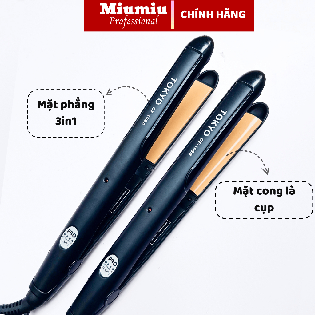 Máy duỗi tóc TOKYO CF199 mặt sứ CERAMIC mượt bóng không rít tóc dùng ...