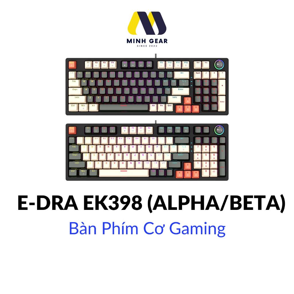 Bàn phím chơi game cơ E-DRA EK398L ALPHA / BETA - Hàng Chính Hãng ...
