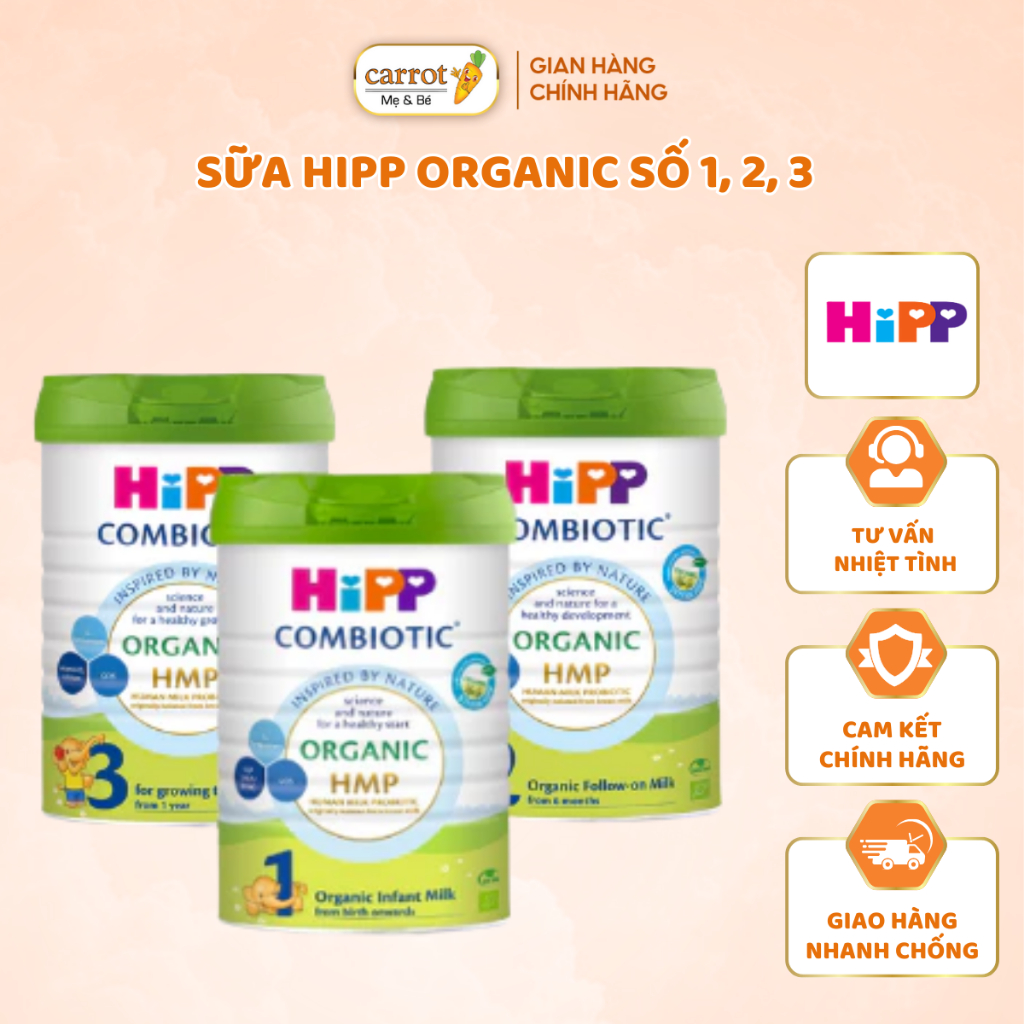 Sữa Bột Hipp Oganic Combiotic 800g Số 1,2,3,4 Hỗ Trợ Tiêu Hóa Và Miễn Dịch Cho Bé | Shopee Việt Nam