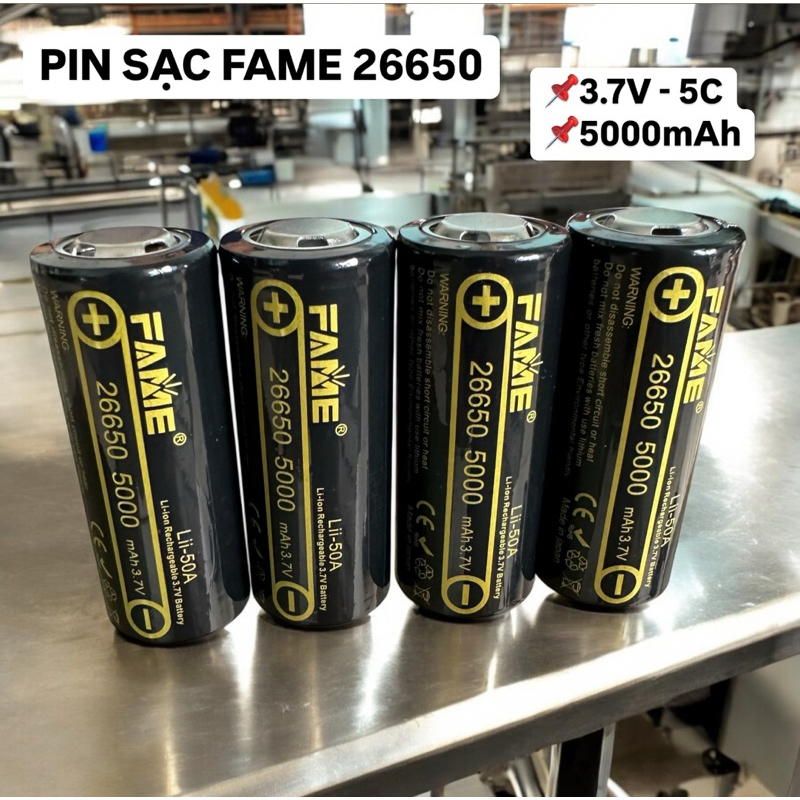 Pin Cho Đèn Pin Siêu Sáng Dung Lượng 5000mAh, Pin 21700 Samsung và ...