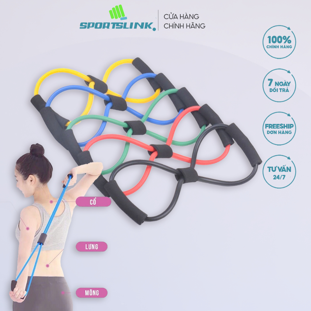 Dây Kéo Kháng Lực Tập Vai Lưng, Dây Kháng Lực Số 8 Tập Gym Nam Nữ ...