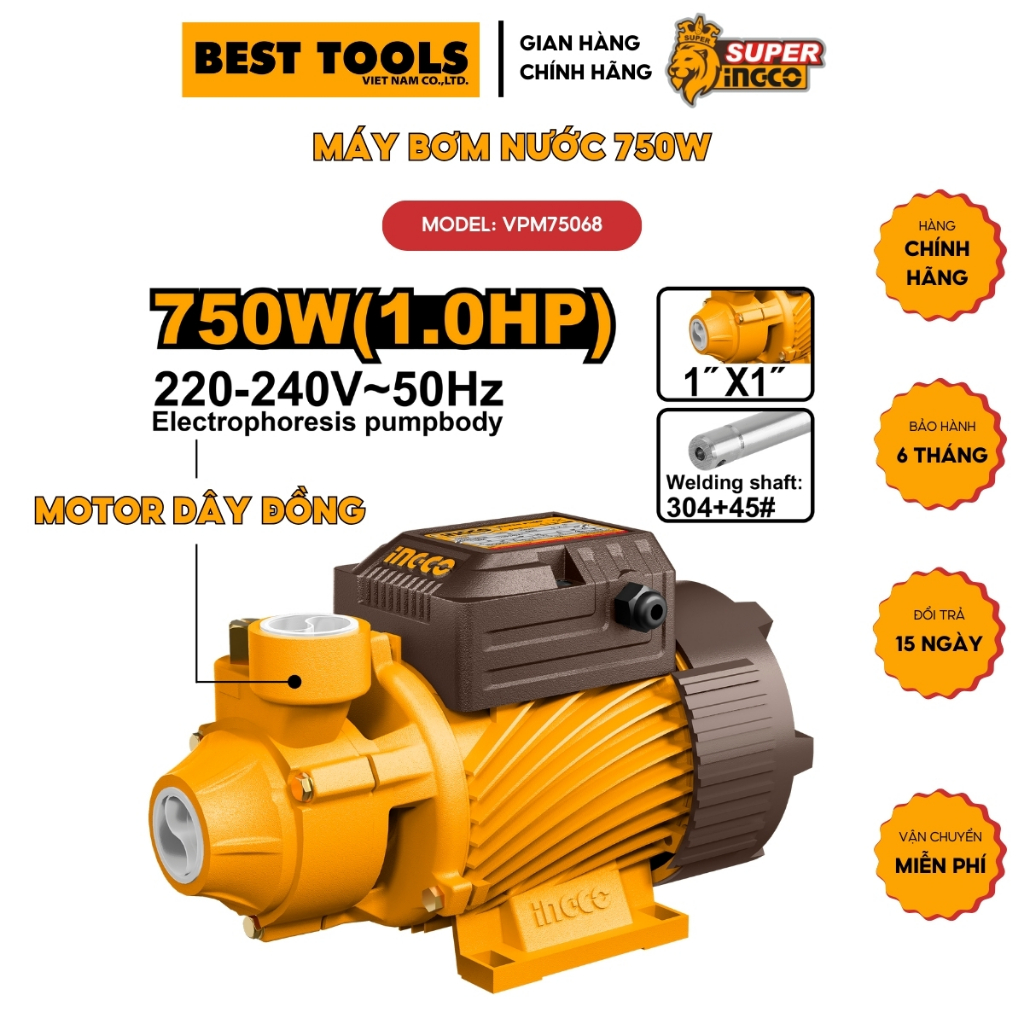 Máy bơm nước 750W Ingco VPM75068 | Shopee Việt Nam