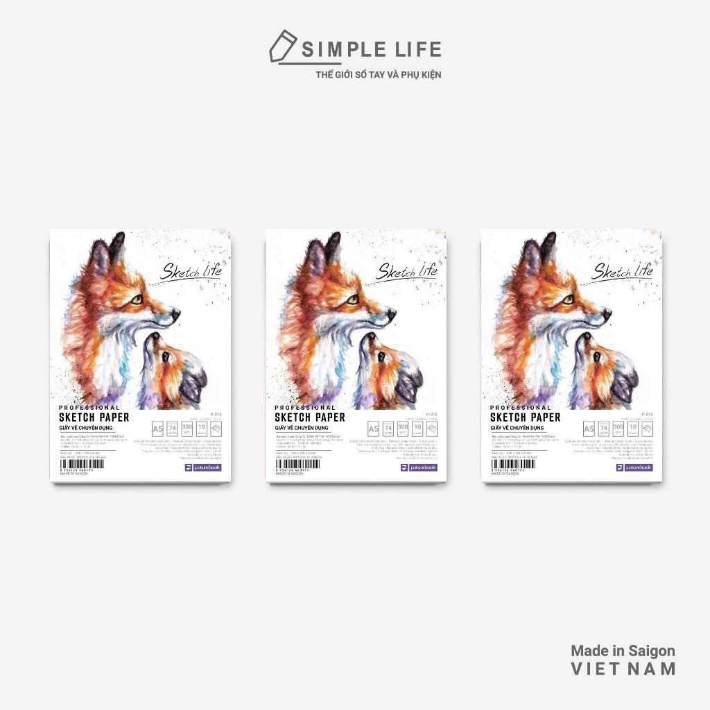 Tệp 10 Giấy Vẽ Chuyên Dụng A5 Sketch Life 300gsm Futurebook (P-015) | Shopee Việt Nam