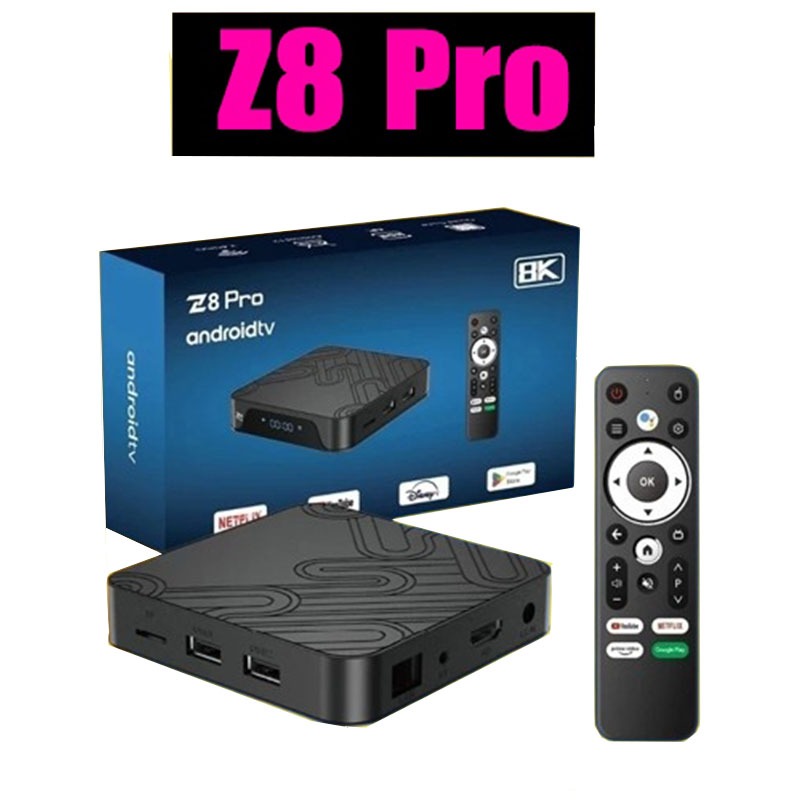 Android Tivi Box Z8 Pro Kết nối Bluetooth, 4G Ram， độ phân giải 4K kèm ...