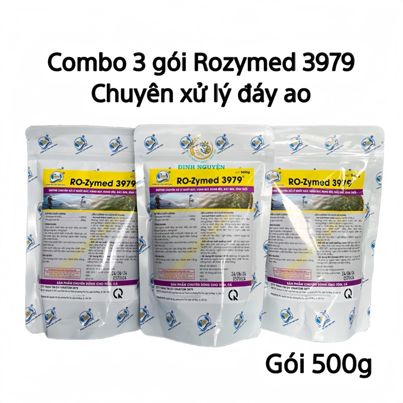Combo 3 gói RO-Zymed 3979 - Rozymed giúp xử lý nhớt đáy, váng bọt, rong ...