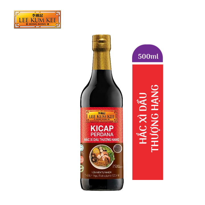 LEE KUM KEE + Chai KICAP 500ml + HẮC XÌ DẦU THƯỢNG HẠNG MALAYSIA Kicap Pernada Superior Dark Soy ...