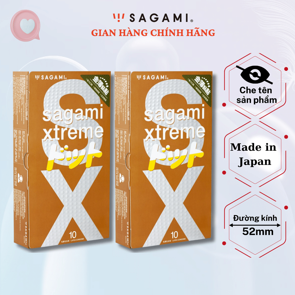 Combo 2 hộp Bao cao su gân gai nhỏ Sagami Xtreme Feel Up - Hộp 10 chiếc - Gân gai li ti, siêu ...