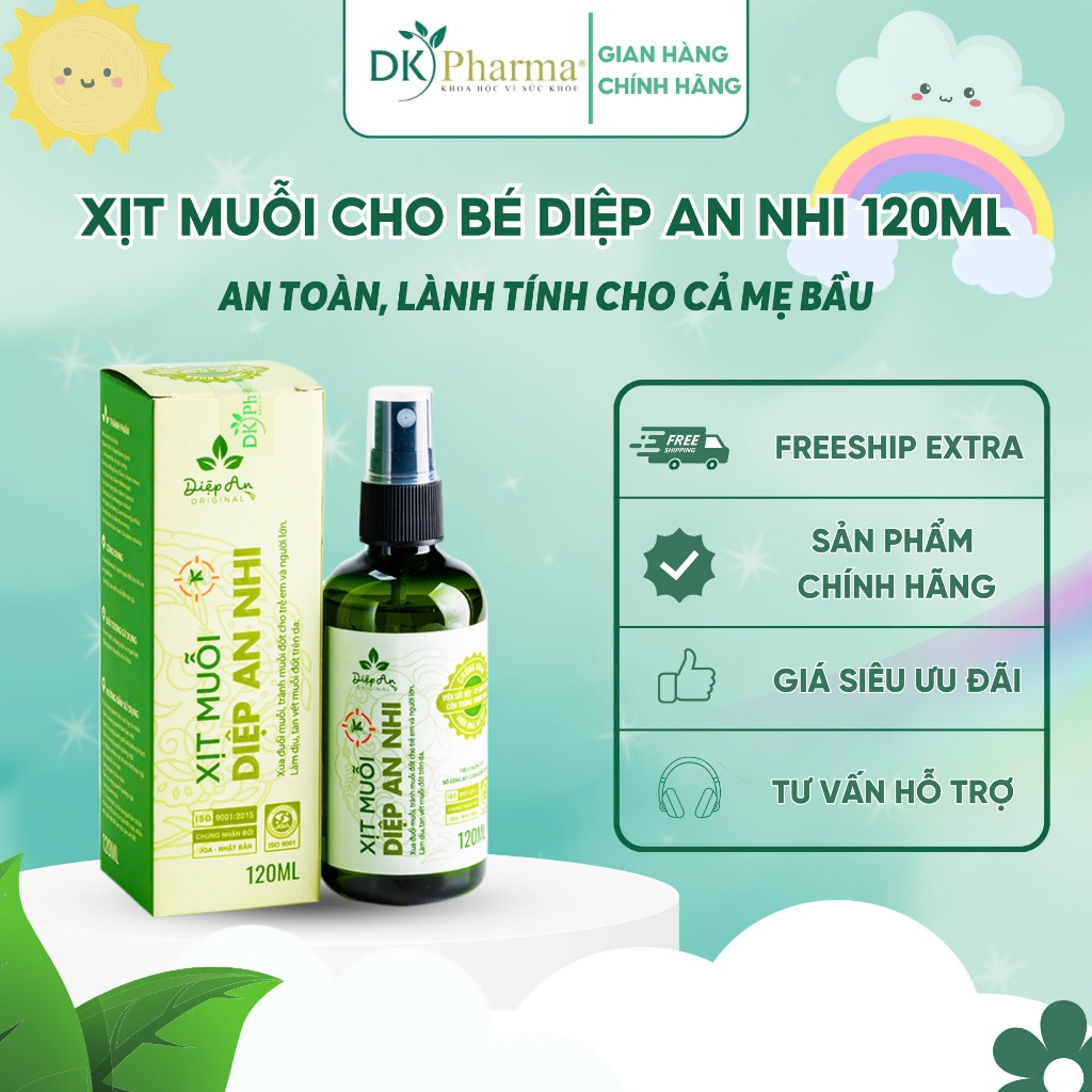 Xịt Muỗi Thảo Dược Diệp An Nhi 120ml Đuổi Muỗi Và Côn Trùng An Toàn ...