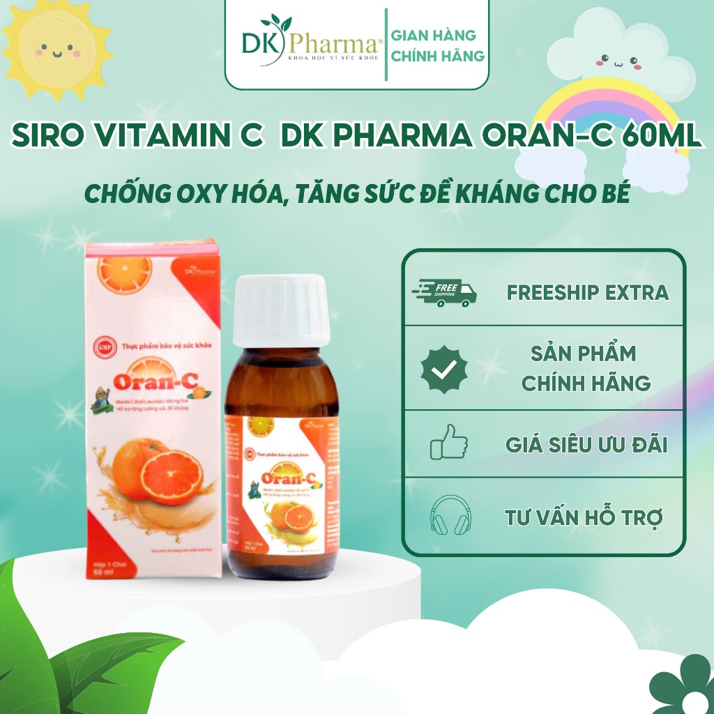 Siro Vitamin C Trẻ Em DK Pharma Oran-C 60ml Tăng Cường Sức Đề Kháng ...