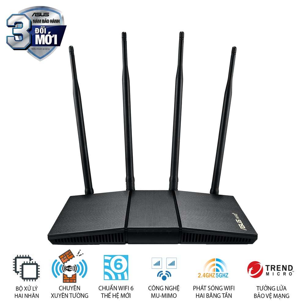 Router ASUS RT-AX1800HP V2 Wifi 6 MU-MIMO AX1800Mbps | Shopee Việt Nam