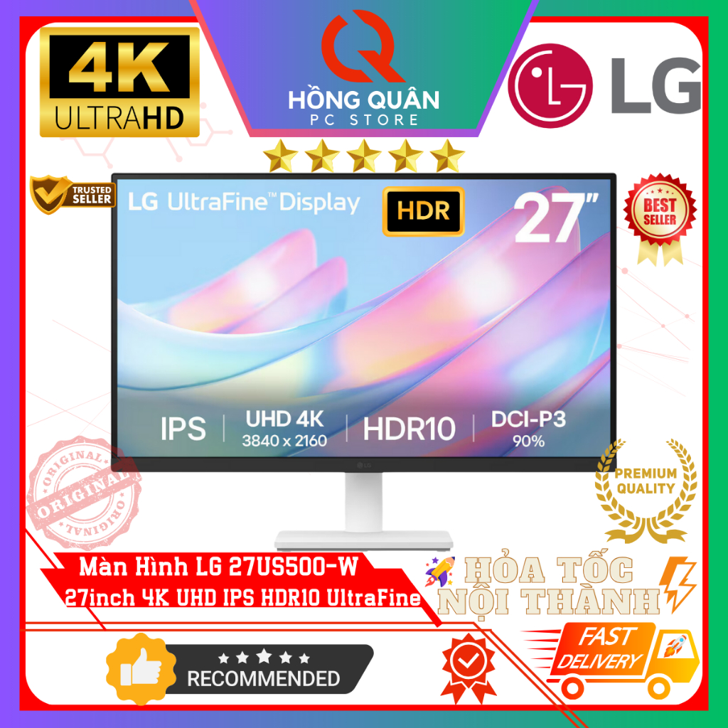 Màn Hình LG 27US500-W 27inch 4K UHD IPS UltraFine 60Hz 5ms HDR10 Super ...