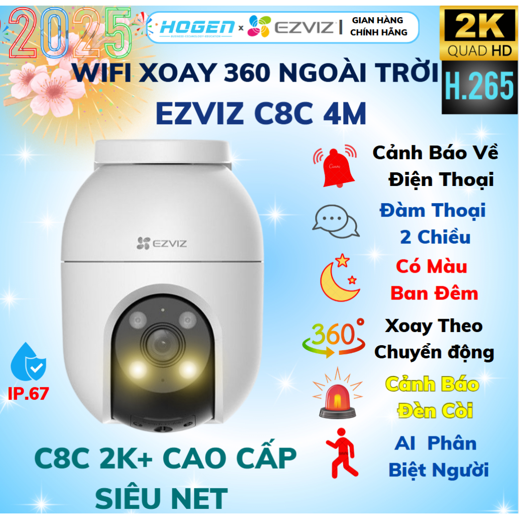 Camera Wifi Ngoài Trời EZVIZ H9C, H8, C8C,H8C PRO 5MP 2K 3K - SIÊU NÉT ...