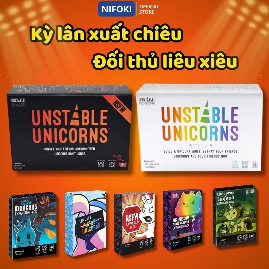 Trò Chơi Board Game Unstable Unicorns, Bộ Thẻ Bài Unstable Unicorns ...