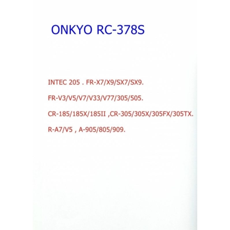 khiển lệnh copy dàn Onkyo RC-378S: INTEC 205, FR-V3/V5/V7/V33/V77/155/305/505... | Shopee Việt Nam