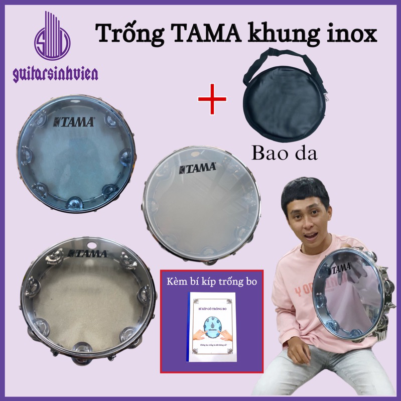 Trống gõ bo TAMA khung inox cao cấp chính hãng - Tặng bao da và bí kíp ...