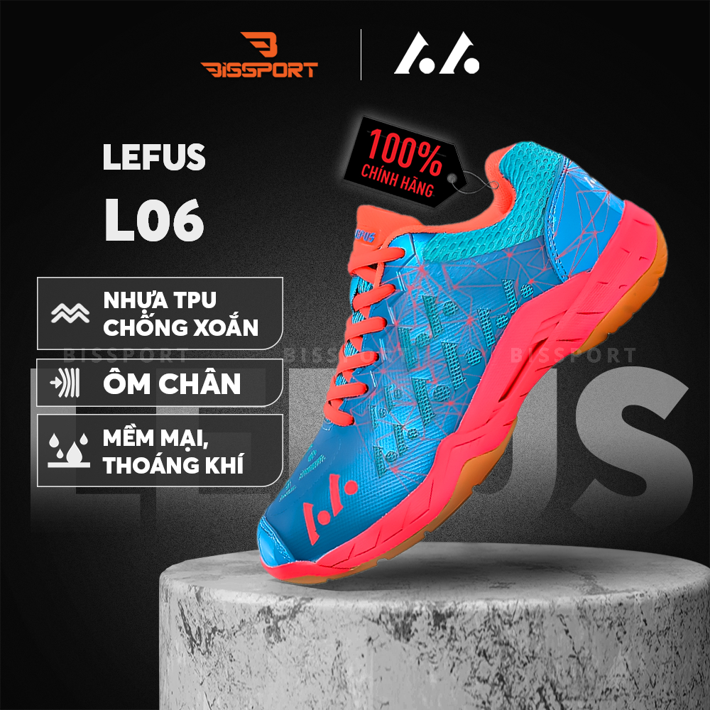 Giày Cầu Lông Bóng Chuyền Lefus Chính Hãng L06 Hồng Xanh - Giày Thoáng Khí, Chống Mài Mòn Và Bám ...