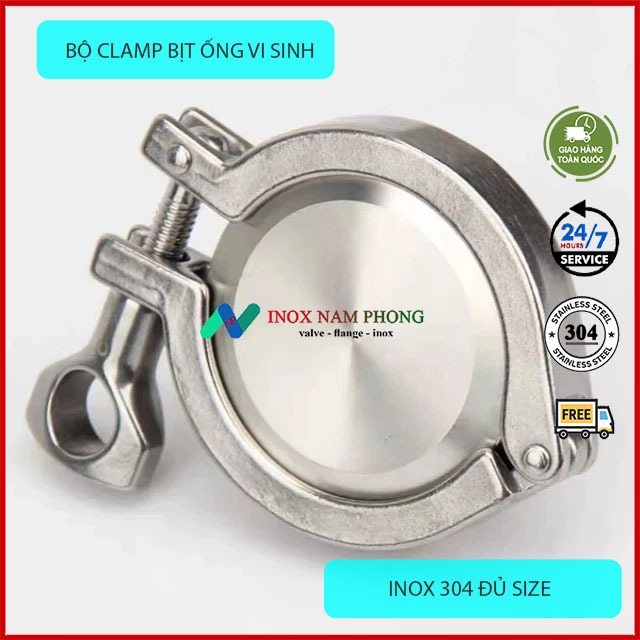 BỘ BỊT CLAMP MÙ BỊT ỐNG INOX VI SINH INOX 304, BỘ CLAMP MÙ INOX 304, INOX VI SINH | Shopee Việt Nam