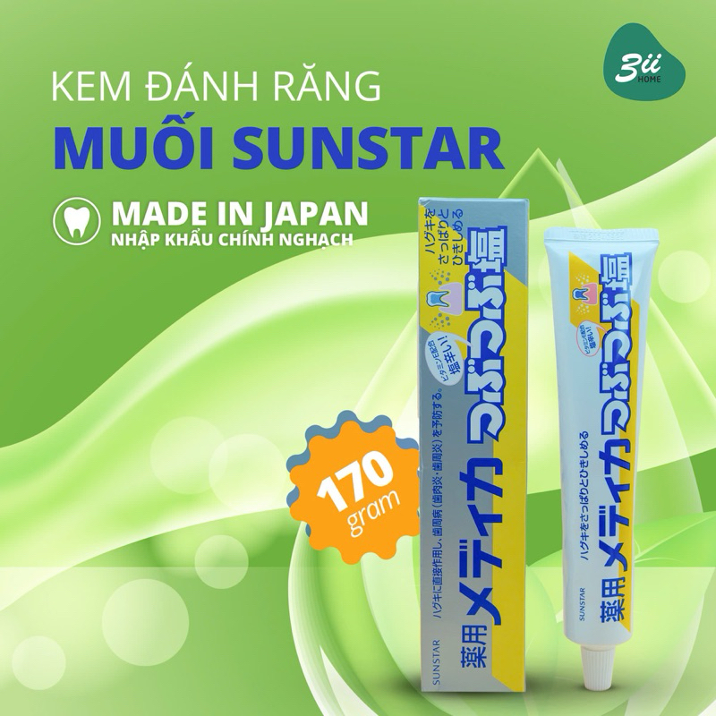 Kem đánh răng 3II HOME Kem đánh răng muối Sunstar 170gam hàng nội địa ...