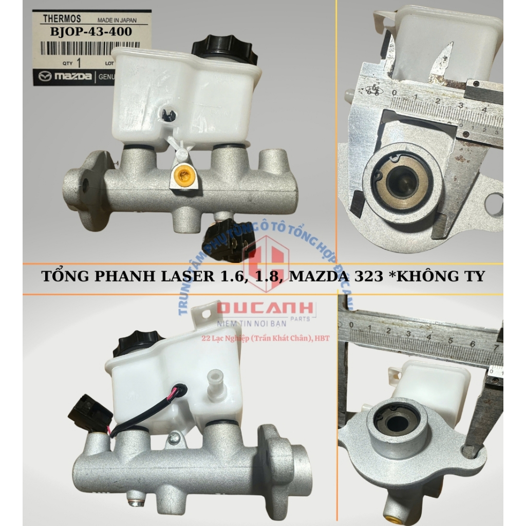 TỔNG PHANH (HEO THẮNG CÁI) FORD LASER 1.6, 1.8, MAZDA 323 MÃ PHỤ TÙNG ...