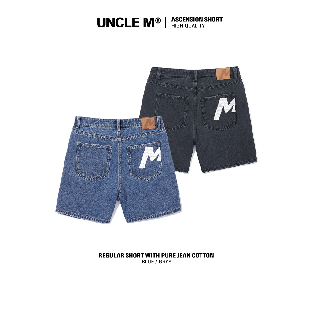 Quần short Uncle M vải jean nam nữ Unisex in lụa - Ascension Short ...