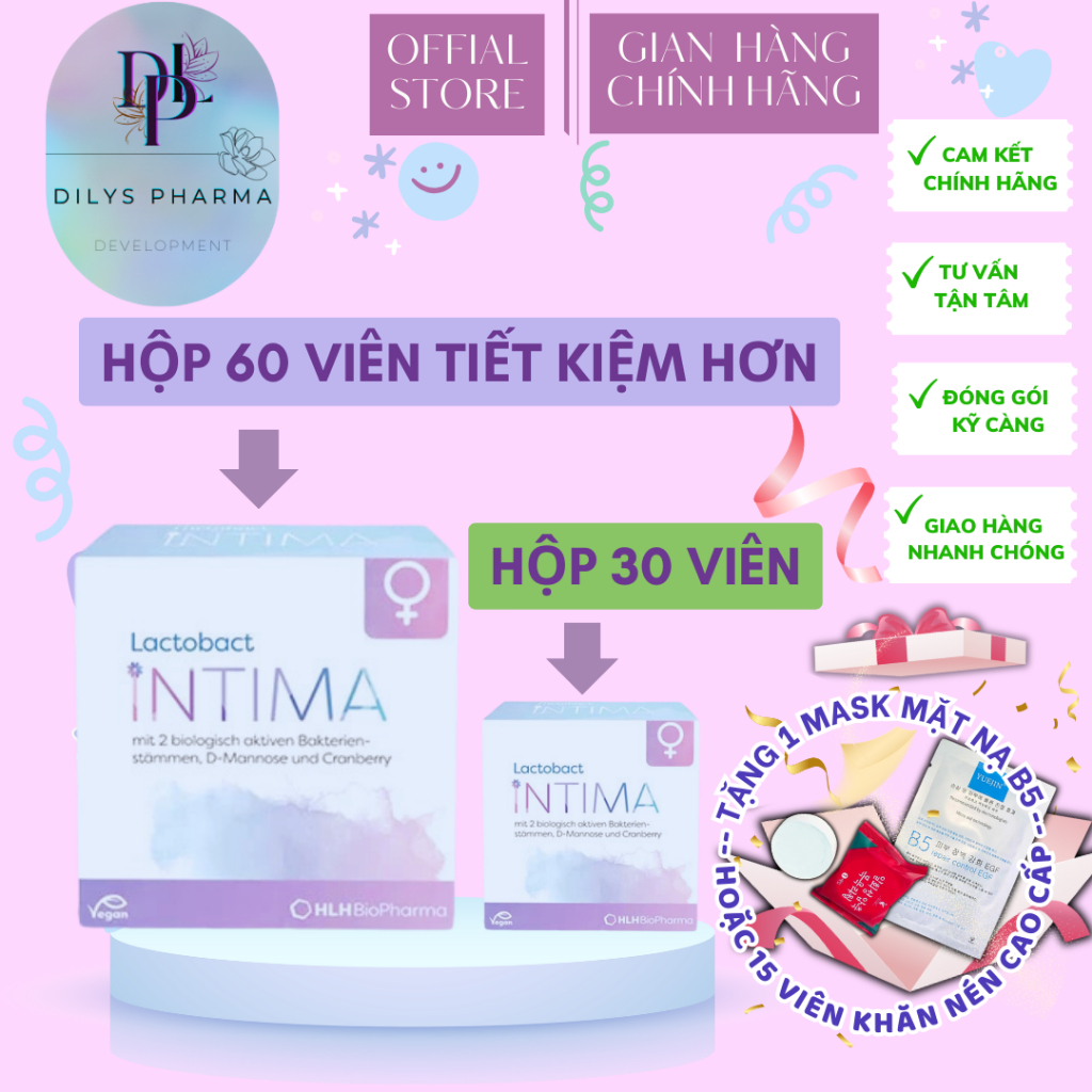 [ CHÍNH HÃNG-HỘP 60 VIÊN] Men Vi Sinh Phụ Khoa Lactobact Intima Từ Đức ...