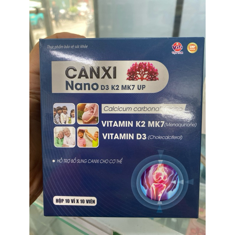 Viên Uống Canxi Nano D3 K2 MK7 UP (Hộp 100v, HD 2027) - Giúp Phát Triển Chiều Cao, Giảm Loãng ...