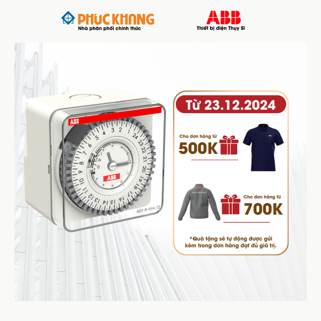 Timer ABB 24 giờ, pin dự trữ 100 giờ (AD1-R-15m-72) | Shopee Việt Nam