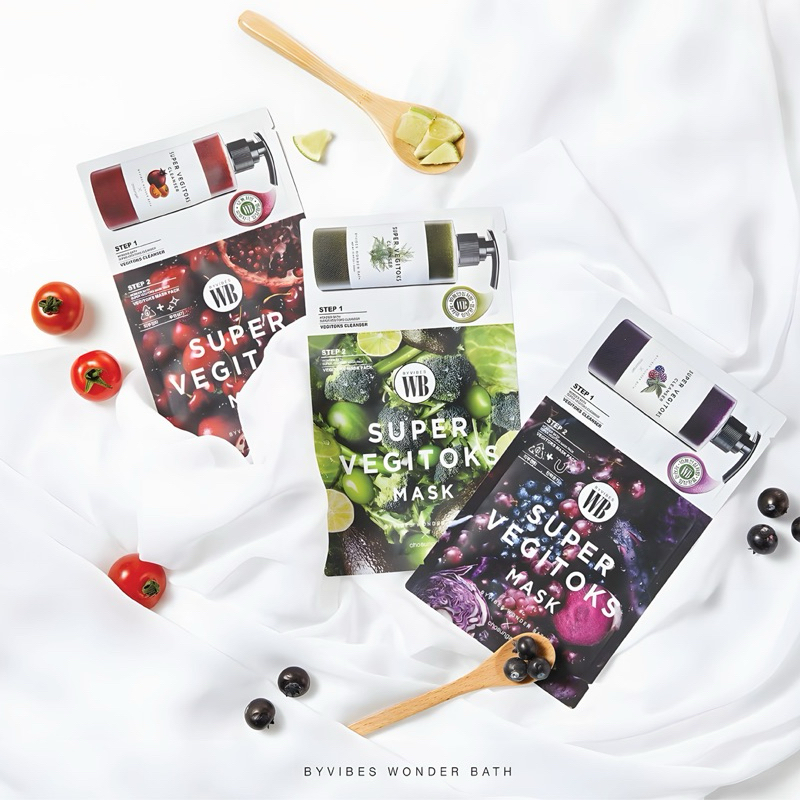 [1Hộp 6 m] MẶT NẠ RAU CỦ THẢI ĐỘC BYVIBES WONDER BATH SUPER VEGITOKS MASK 25ml | Shopee Việt Nam