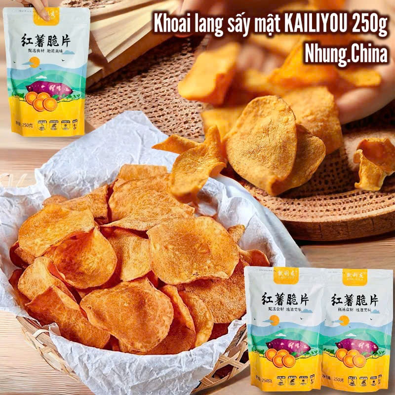 [Combo 2 Gói] Khoai Lang Sấy Mật KAILIYOU, Khoai Lang Sấy Nội Địa Trung 250gr, Ăn vặt, Tết 2025 ...