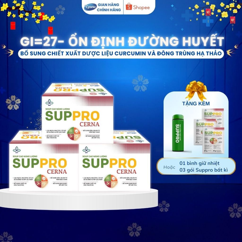 [Combo 3 Hộp] Soup Cao Năng Lượng SUPPRO CERNA Cho Người Bị Tiểu Đường ...