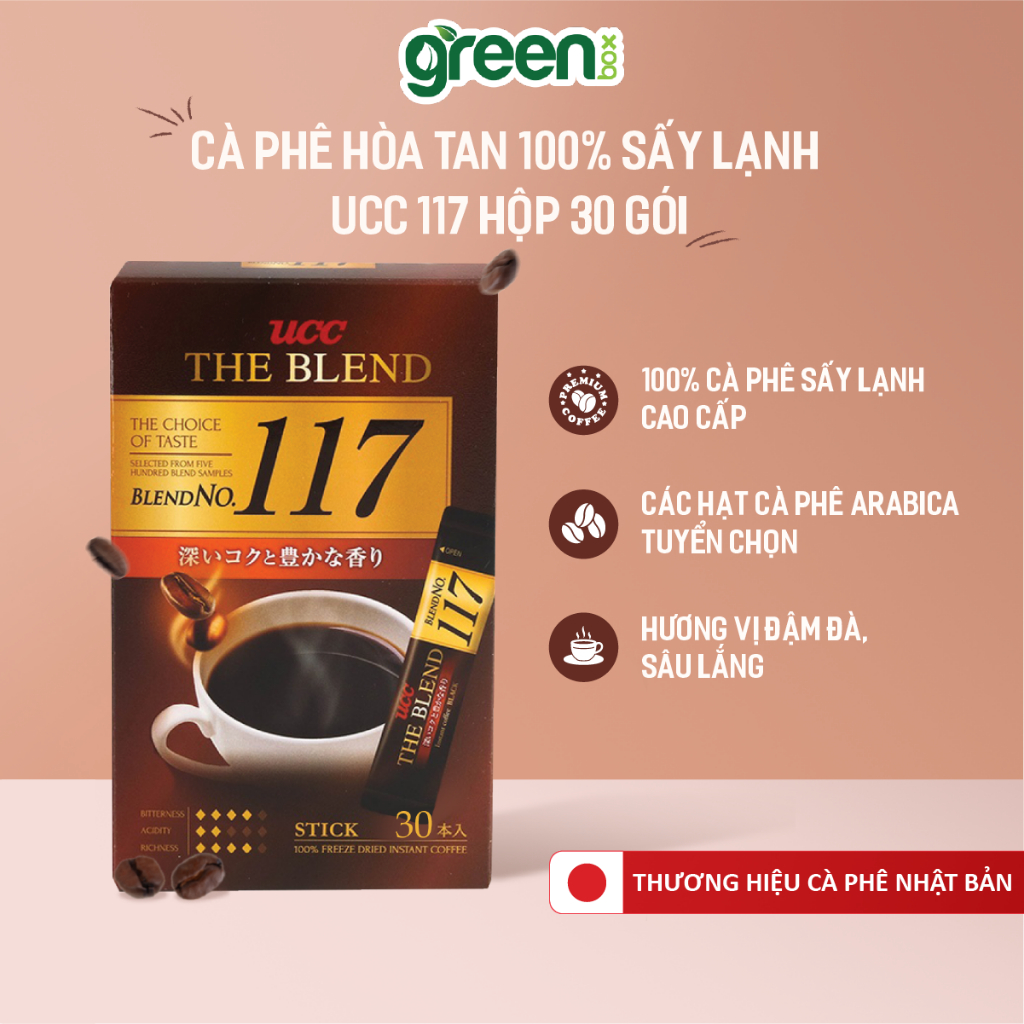 Cà phê hòa tan nguyên chất UCC 117 (30 gói) | Shopee Việt Nam