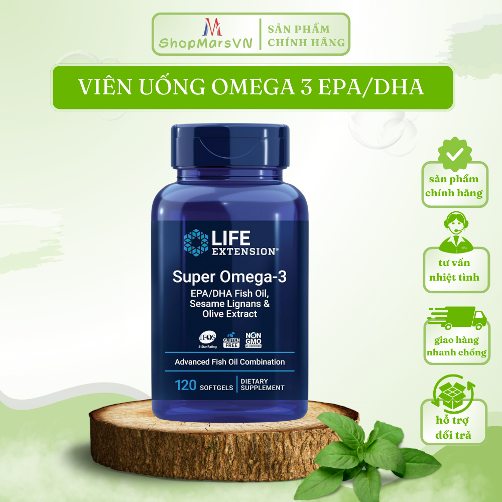 Viên Uống Bổ Sung Omega 3 Life Extension 120 Viên Mỹ - ShopMarsVN ...