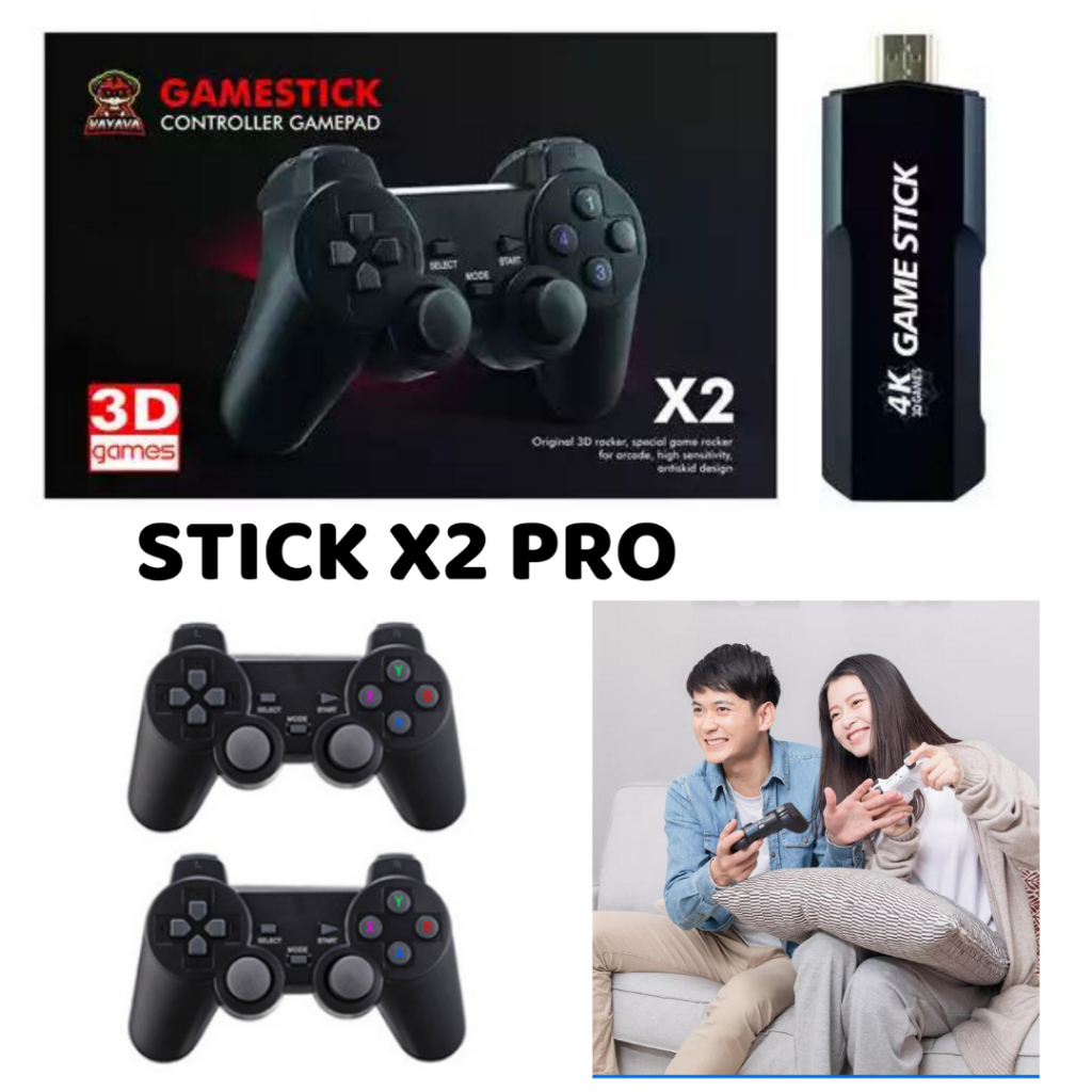 Game Stick 3D X2 PRO chơi PSP, PSx 41000 game HDMI điện tử 4 nút máy ...