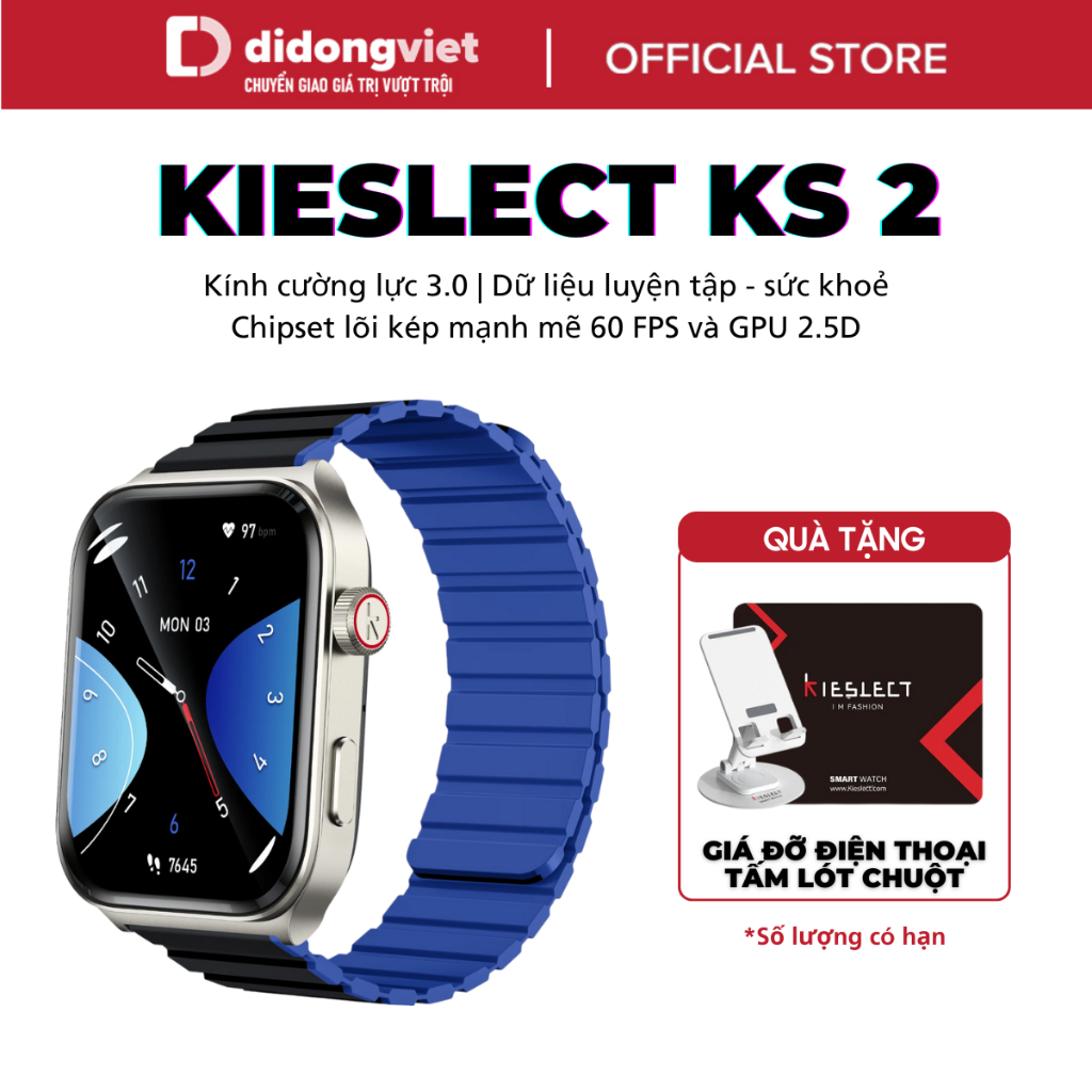 Đồng hồ thông minh Kieslect Ks2 | Màn hình AMOLED 2.1" - Pin 300mAh | Cuộc gọi - thông báo - tập ...