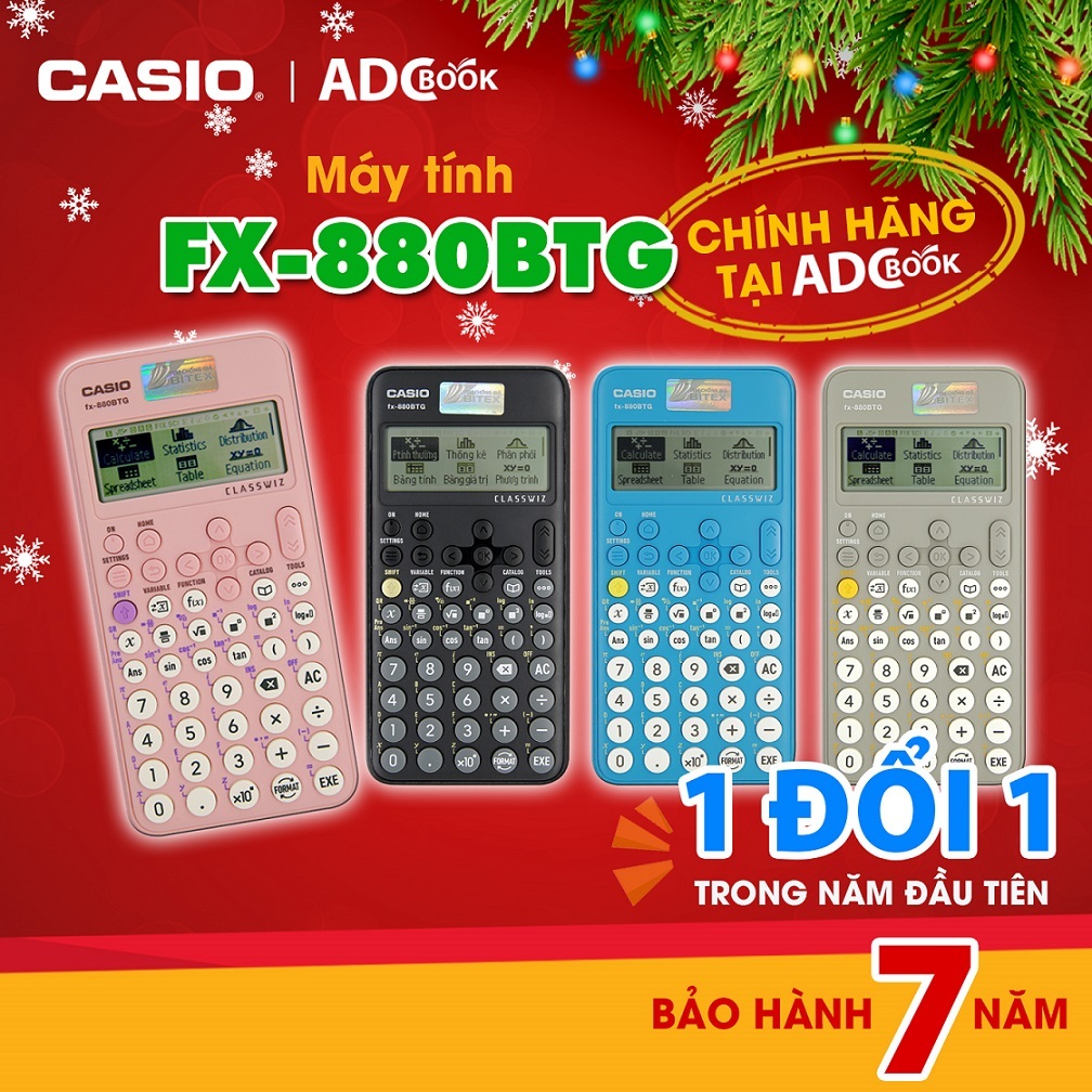 Máy Tính Casio FX-880BTG chính hãng, bảo hành 7 năm - Máy tính cầm tay ...