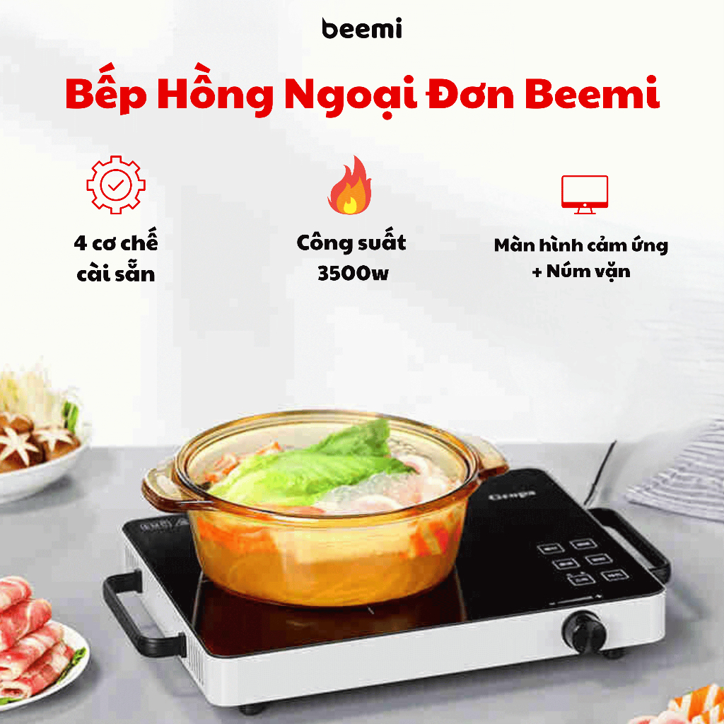 (3500W) Bếp Hồng Ngoại Đơn Beemi, Bếp Điện Hồng Ngoại Không Kén Nồi ...