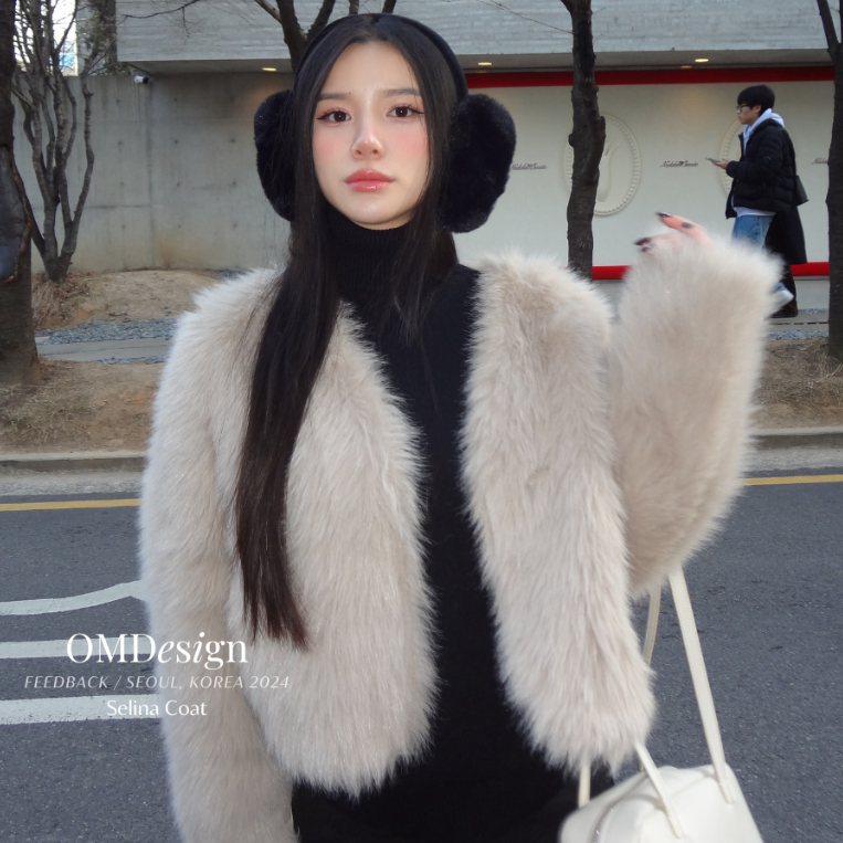 Áo khoác lông mịn dáng rộng dài tay - Selina Coat (+10% phí sàn ...