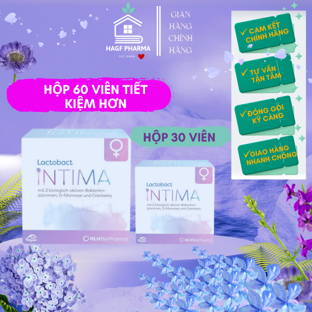 [ CHÍNH HÃNG-HỘP 60 VIÊN ] New Lactobact Intima - Men vi sinh phụ khoa ...