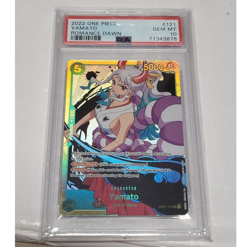 Thẻ PSA 10 GEM MINT ONE PIECE Card Game Yamato OP01 121 Romance Dawn Parallel Rare Japanese NF31 ...