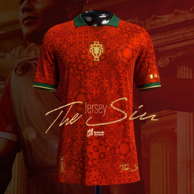 Áo thun bóng đá jersey concept Comma - The Siu Goat CR7 Bồ Đào Nha ...