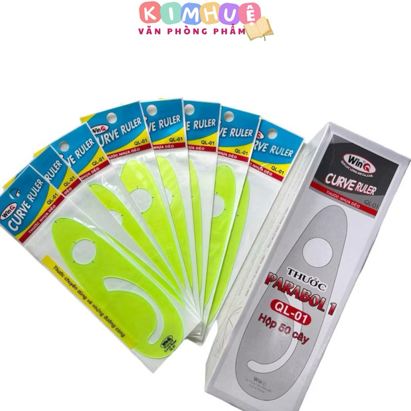 Thước kẻ dẻo parabol WinQ Qui Lực QL-01 / QL01 màu xanh lá (1 cái ...