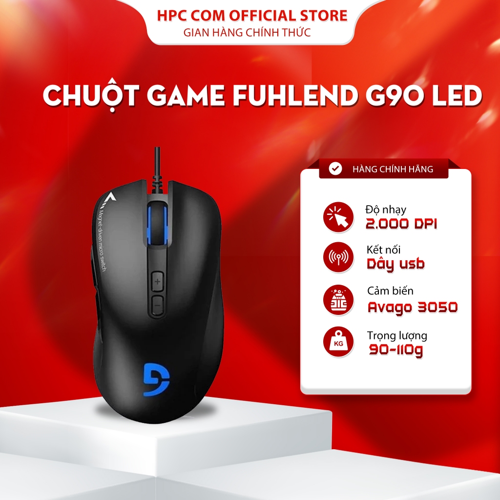 Chuột gaming Fuhlen G90 Pro X Black, thiết kế công thái học - Hàng ...