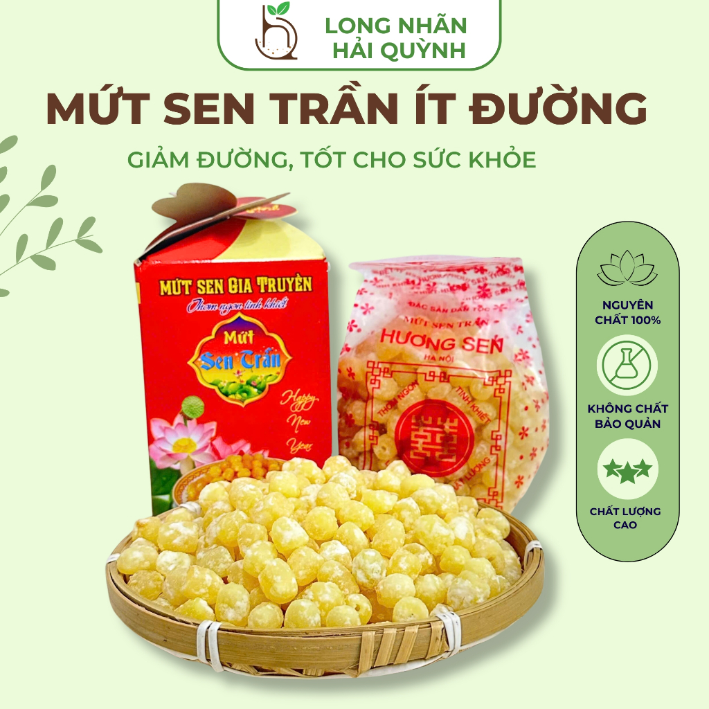 Mứt Sen Trần Ít Đường, Mứt Hạt Sen Gia Truyền Bở Thơm, Làm Quà Tết, Tốt ...