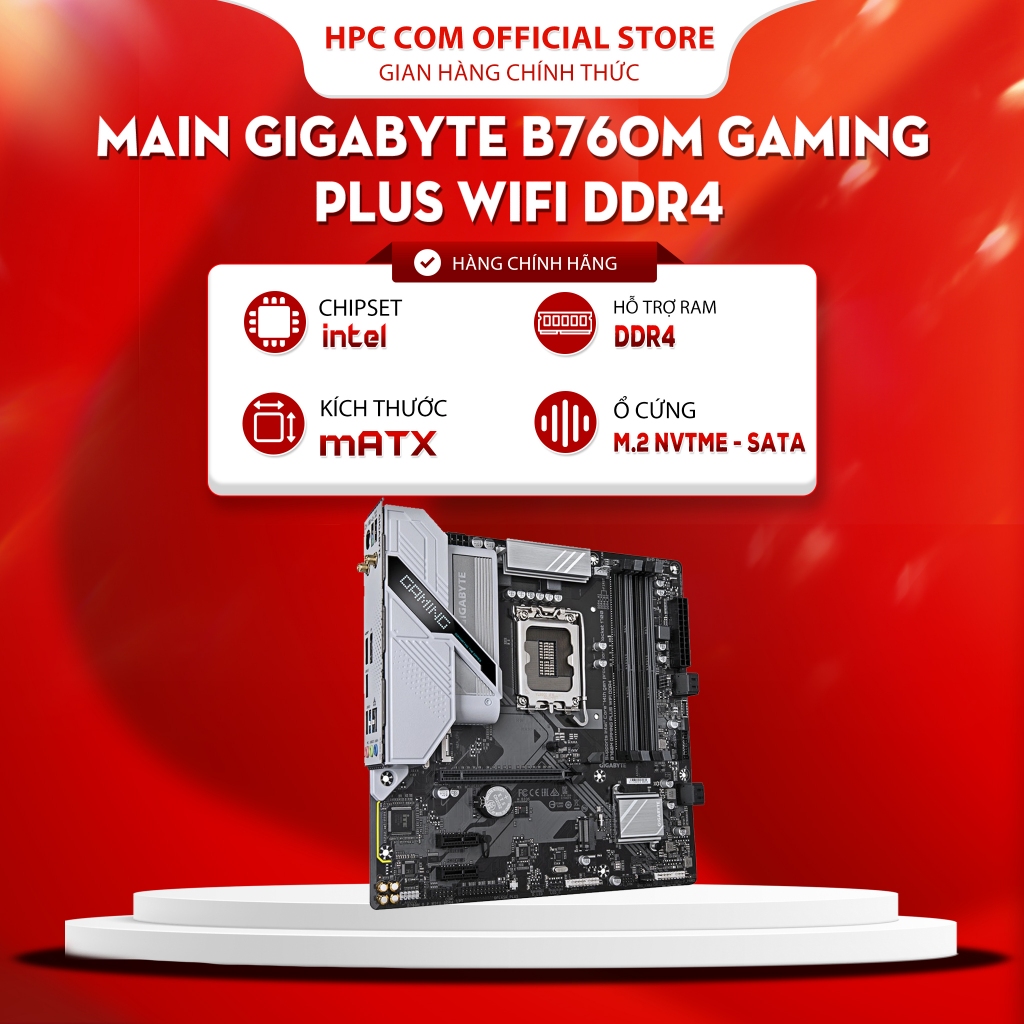 Main Gigabyte B760M Gaming Plus Wifi DDR4 - Hàng chính hãng | Shopee ...
