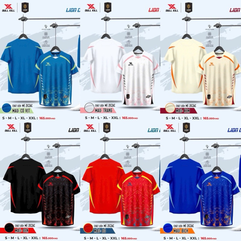 Bộ quần áo đá banh đồ đá bóng Dull kill LION vải chống uv , co dãn ...