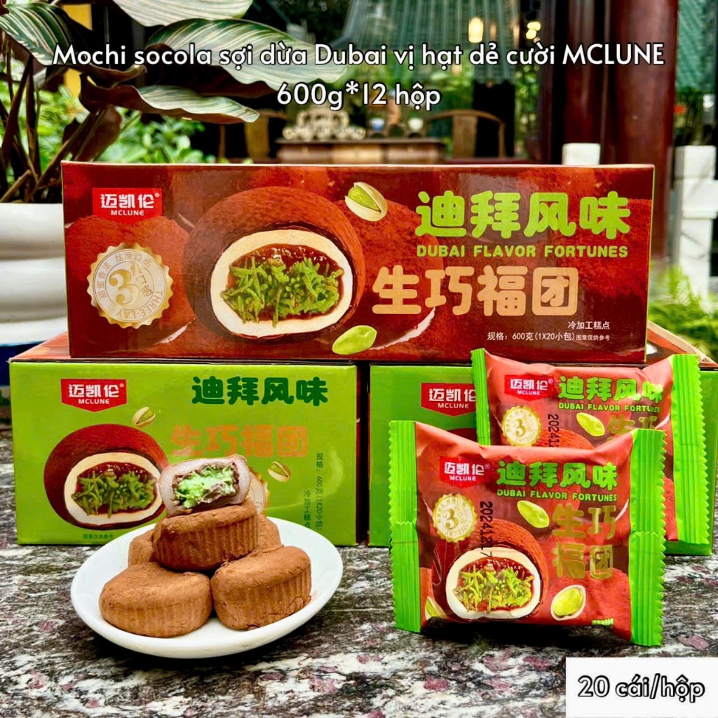 Mochi Nama Nhân Socola DUBAI Sợi Takaifi Hộp 300gr Siêu Ngon - Ăn Vặt ...